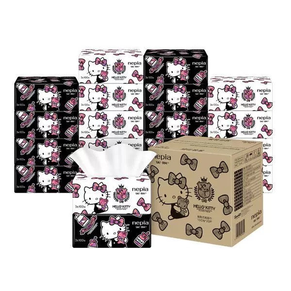 NEPIA Facial Tissues 100 Sheets (Hello Kitty British Plaid Bow) | Merry ...